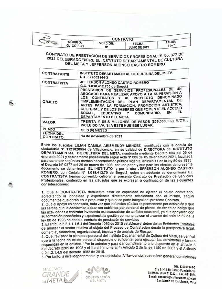 Minuta Cto 377-2023 | PDF