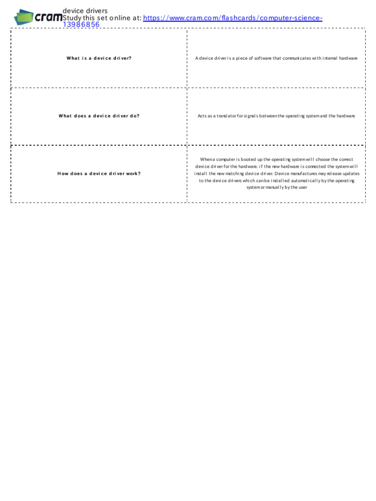 Computer Science Flashcards | PDF
