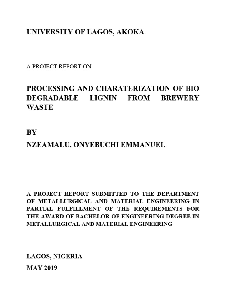 Project | PDF | Pulp (Paper) | Lignin