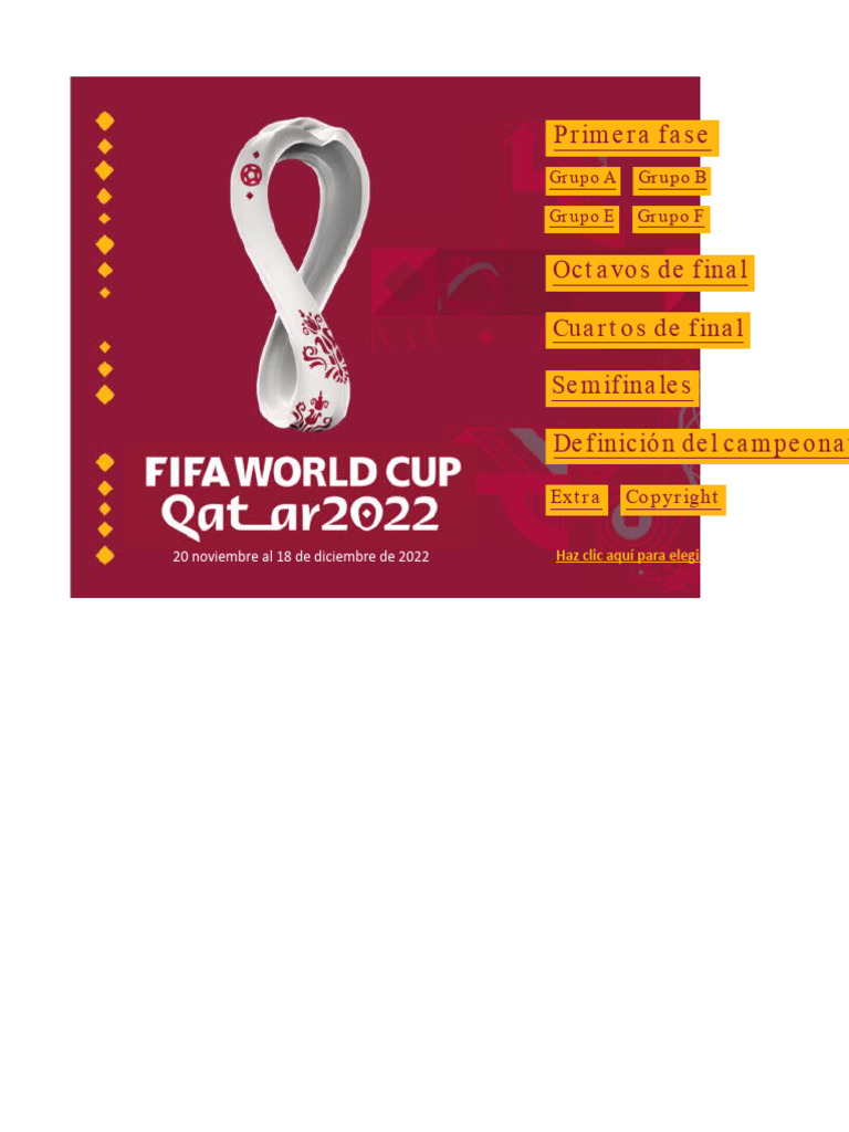 Fixture Catar 2022 | PDF