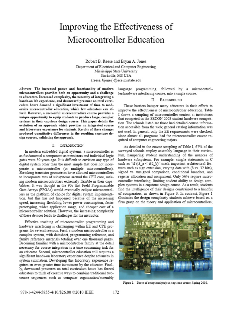 Improving Microcontroller Education | PDF | Digital Electronics ...