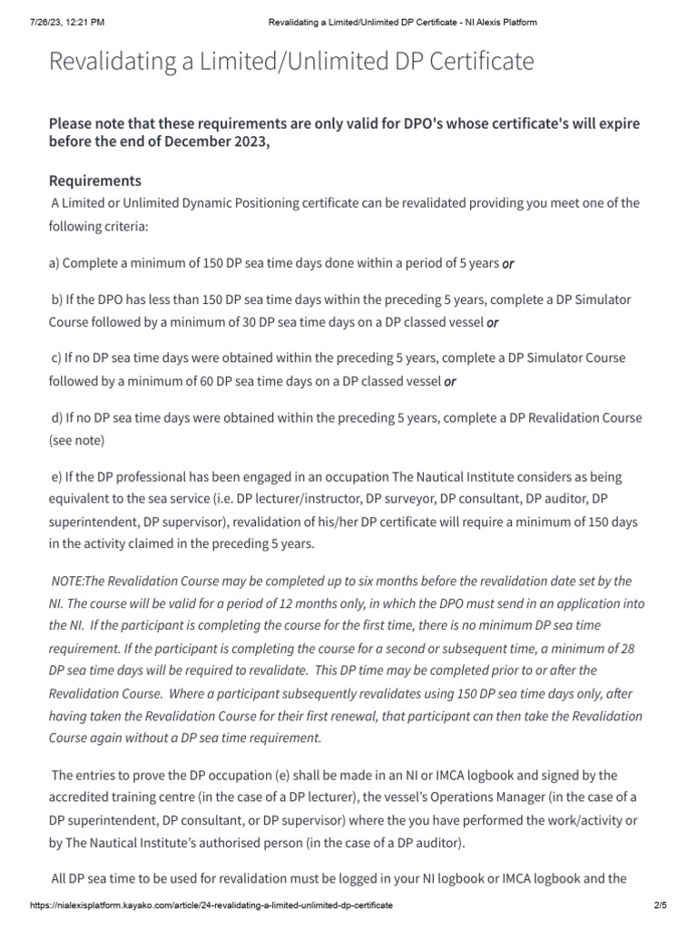 DP Certificate Revalidation Process | PDF | Business | Finance & Money ...