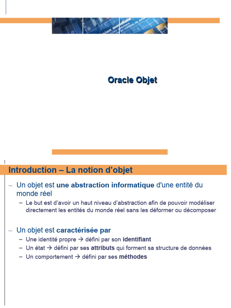 Oracle Objet | PDF | Classe (informatique) | Interface (Informatique)