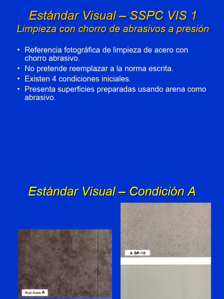 Estándar Visual SSPC VIS 1 | PDF