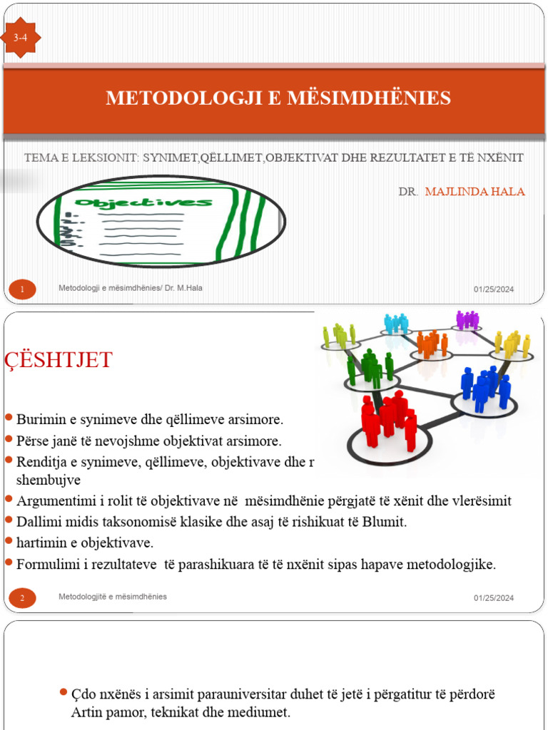 02.mm-Uar-Synimet, Objektivta, Qellimet | PDF