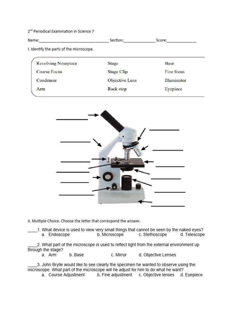 2nd Periodical Examination in Science 7 | PDF | Cell (Biology) | Sexual ...