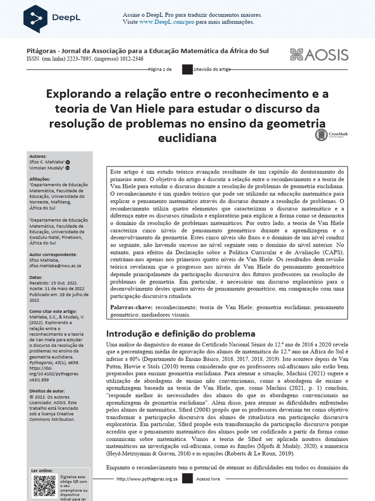 REF 06 - Exploring The Relationship Between Commognition and The Van Hiele Theory For Studying ...