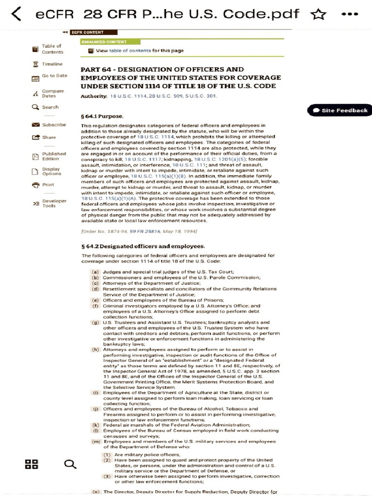 Part 64.1 and 64.2 (W) 18 USC Et - Seq | PDF