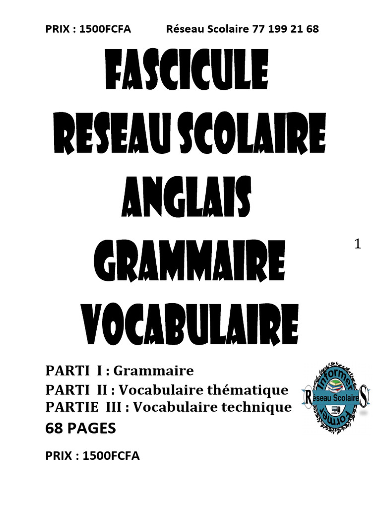 Fascicule Ang | PDF