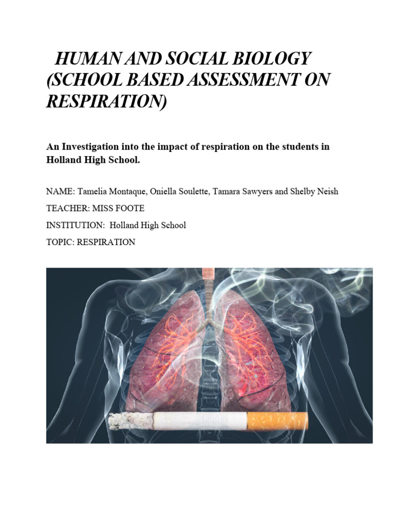 HUMAN AND SOCIAL BIOLOGY SBA - Docx 2 | PDF