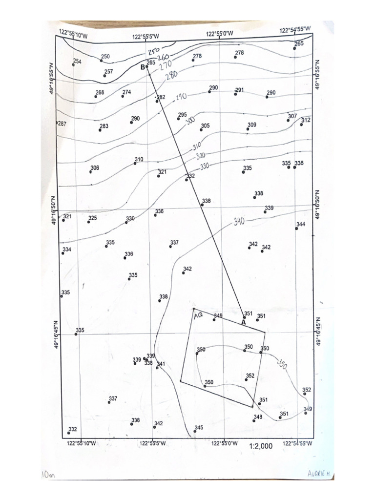 GEOG 111 Contour Map | PDF