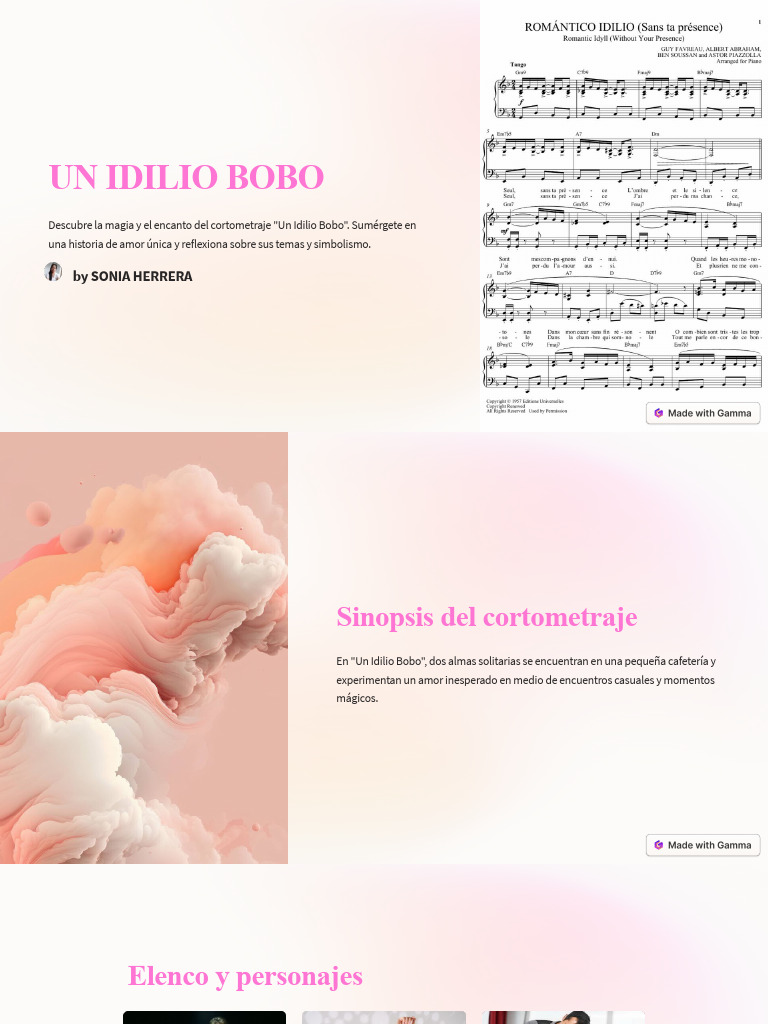 Magia del amor en "Un Idilio Bobo" | PDF