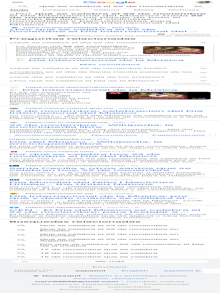 Que Se Celebra El 22 de Noviembre - Buscar Con Google | PDF | Ciencias ...