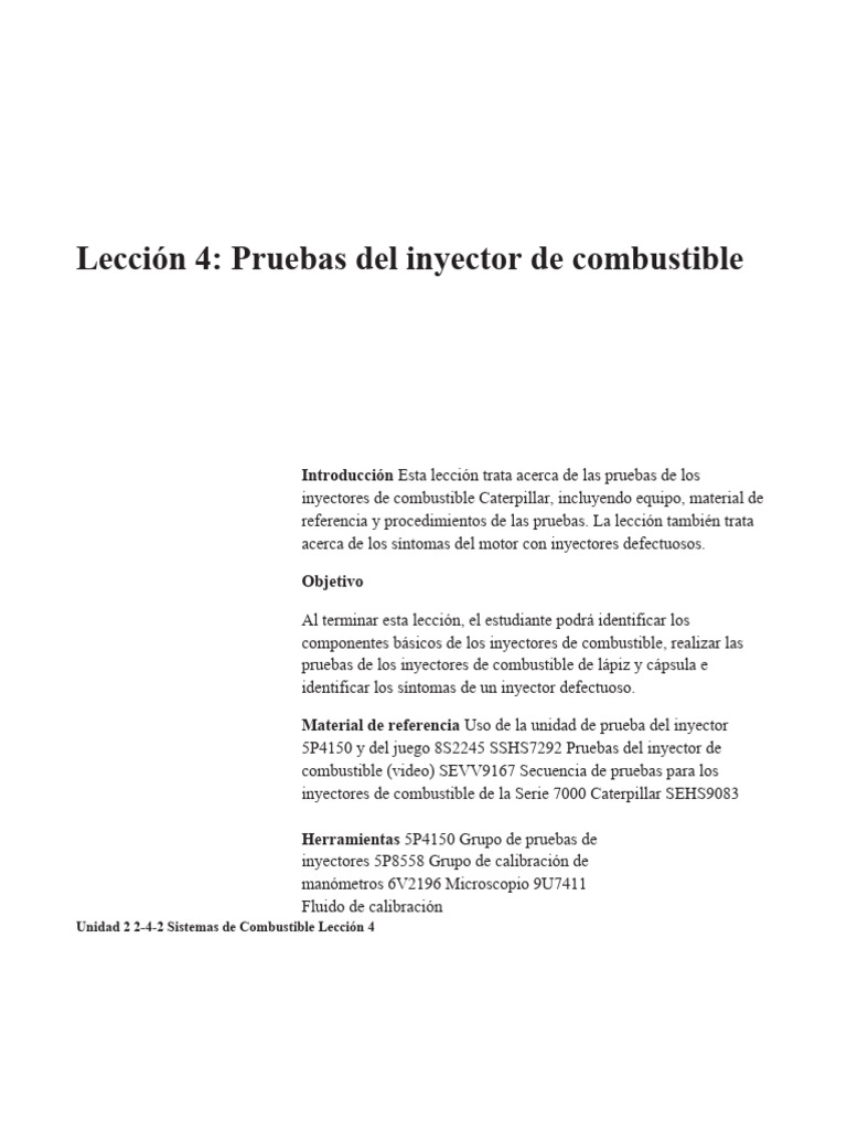 U2l4 Stu PDF | PDF | Inyección de combustible | Presión