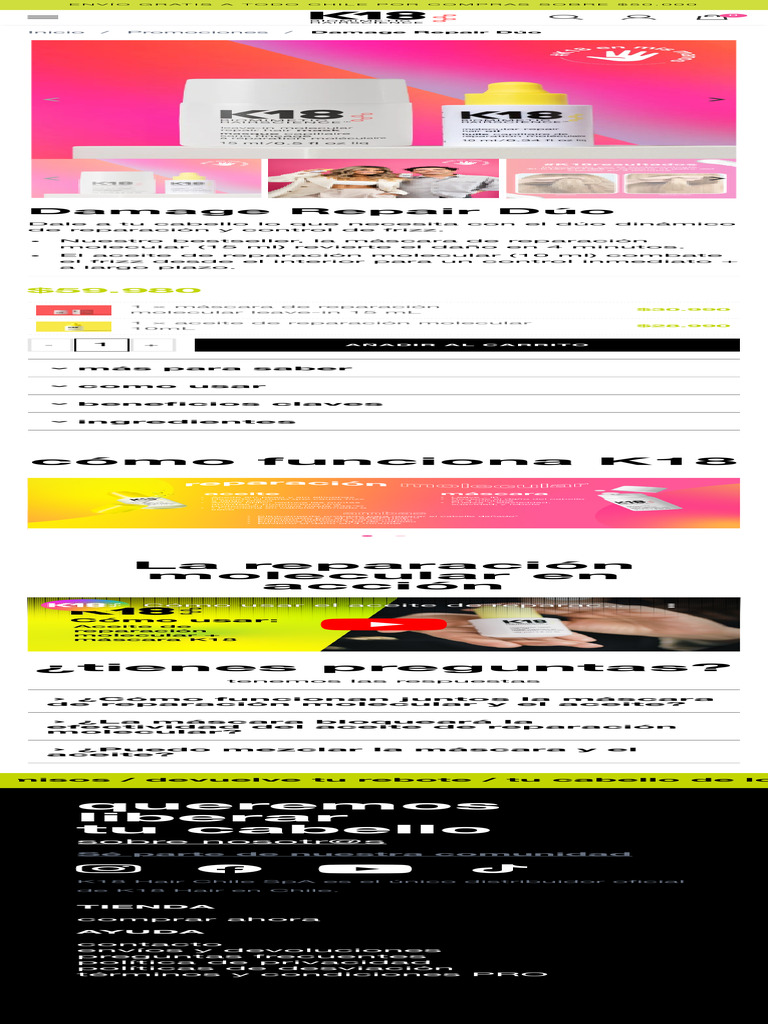 Damage Repair Dúo - K18 Hair | PDF