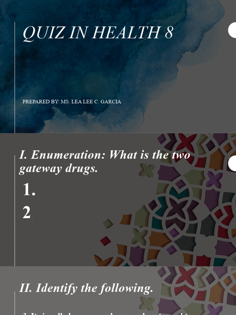 Health Quiz: Smoking and Alcohol Risks | PDF | Self-Improvement | Wellness