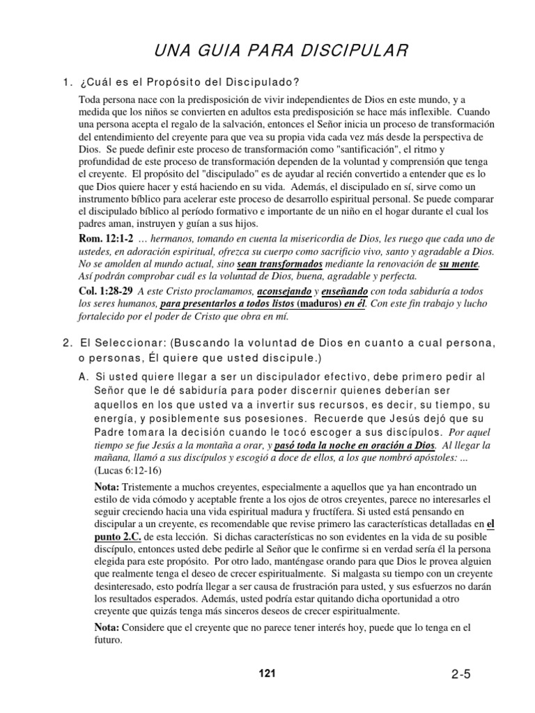 2 5 Una Guia para Discipular | PDF