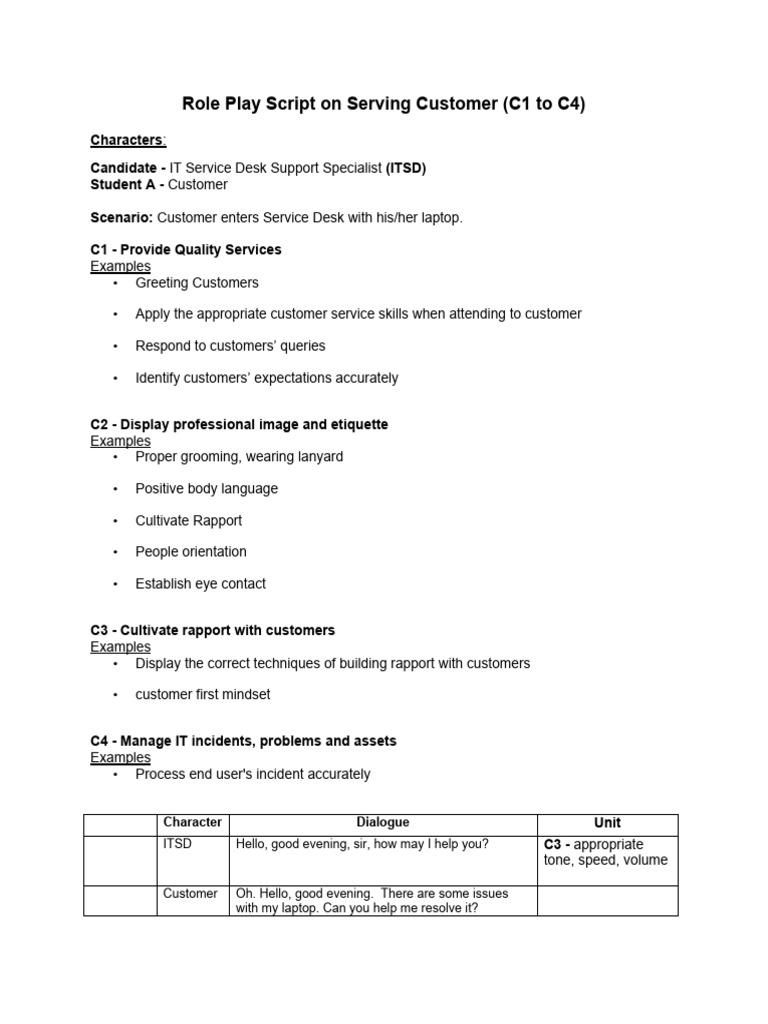 Template For Role Play Script (For Me) 2 | PDF | Computing
