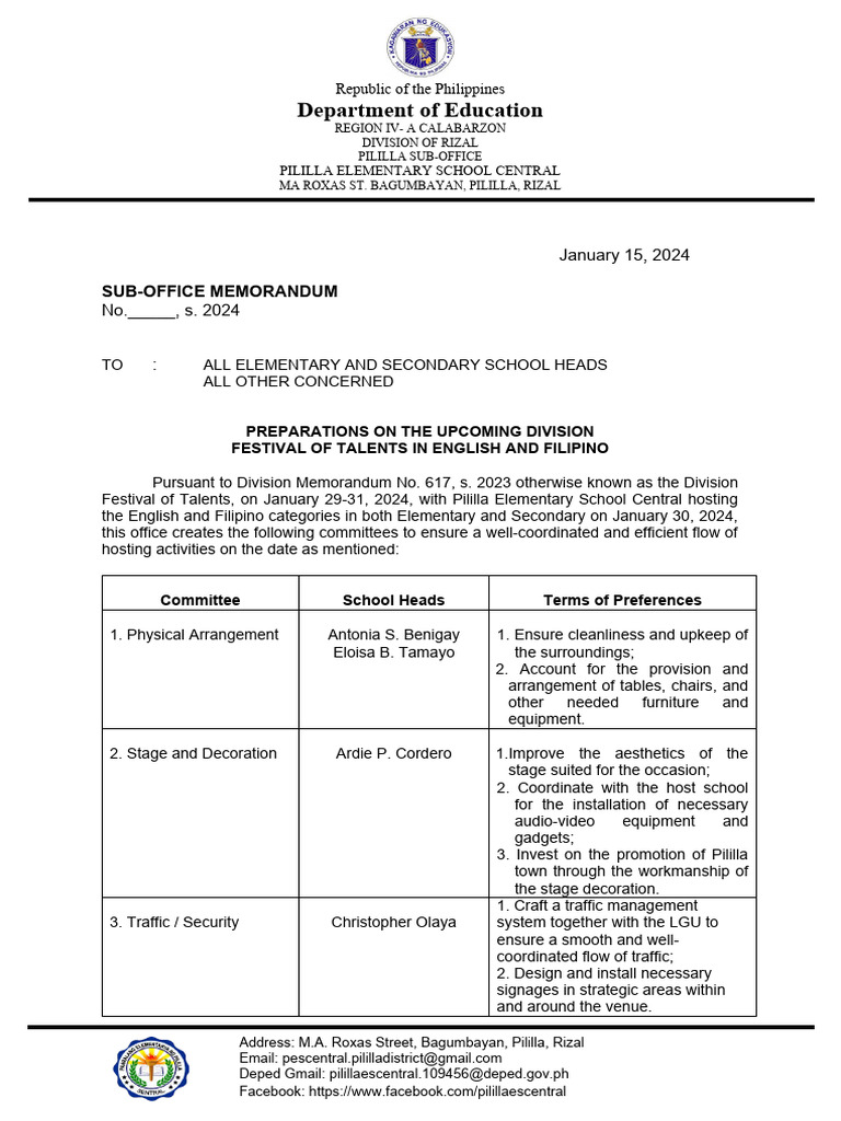 Sub Office Memorandum | PDF