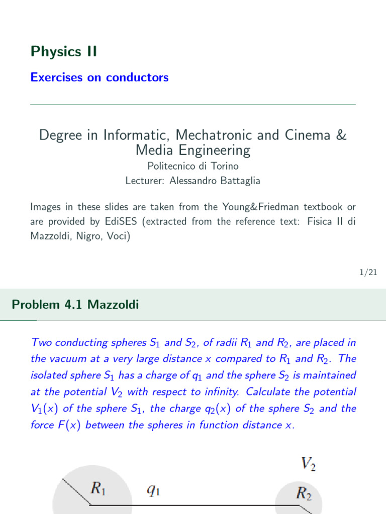 Problems_conductors | PDF | Electronvolt | Force
