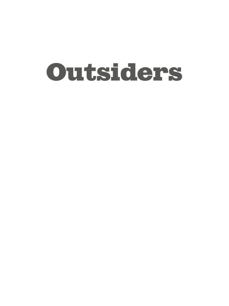 Outsiders Sample Pages | PDF