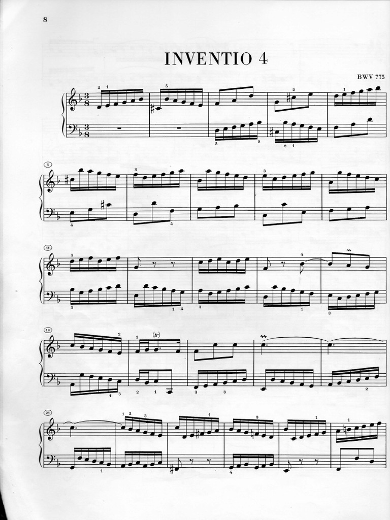 Bach Invention BWV775 | PDF