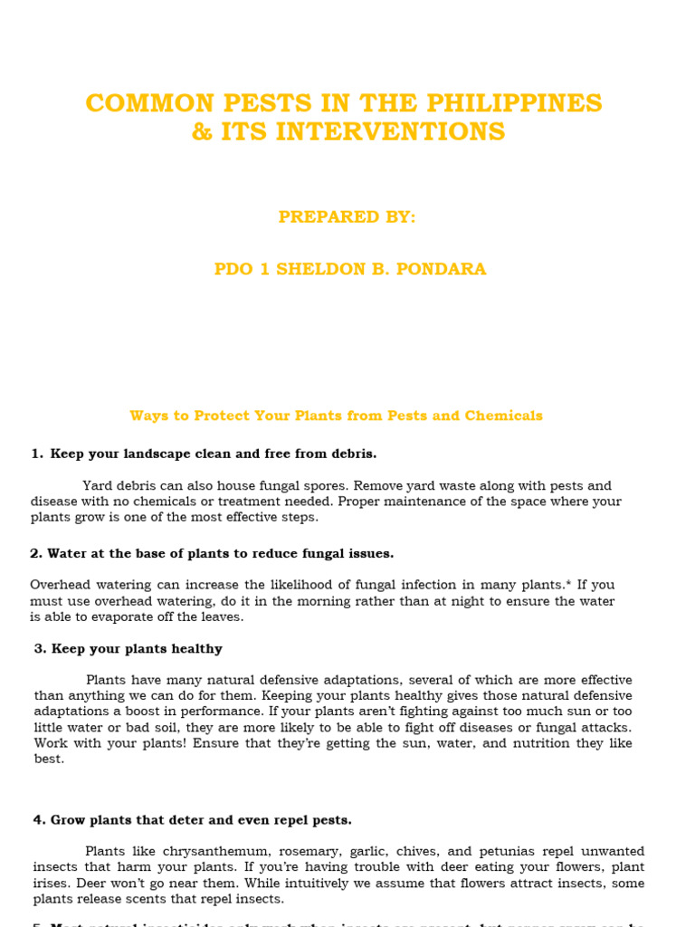 Filipino Gardeners' Pest Guide | PDF | Science & Mathematics ...