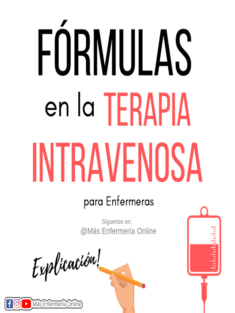 Fórmulas de Infusión Intravenosa para Enfermería | PDF | Medicamentos ...