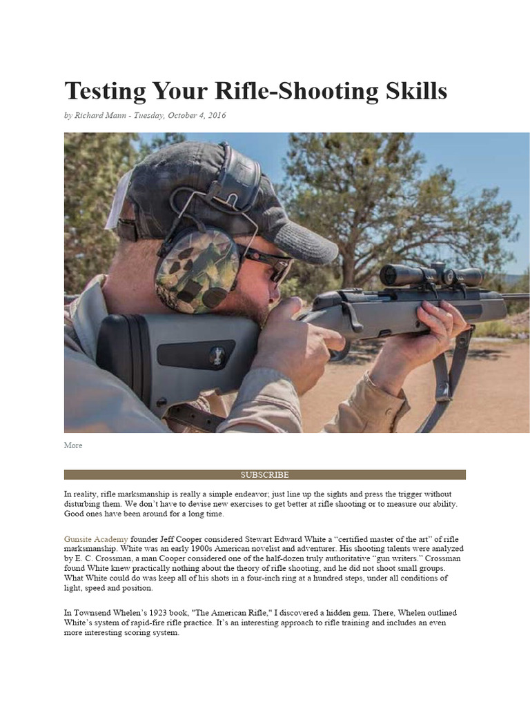 Scout Shooting Drill Pdf Minute And Second Of Arc Firearms