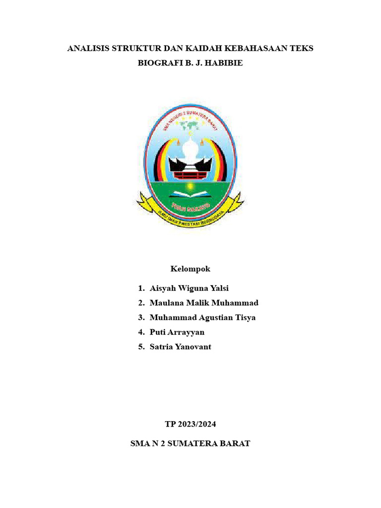 Analisis Struktur Dan Kaidah Kebahasaan Teks Biografi B Pdf