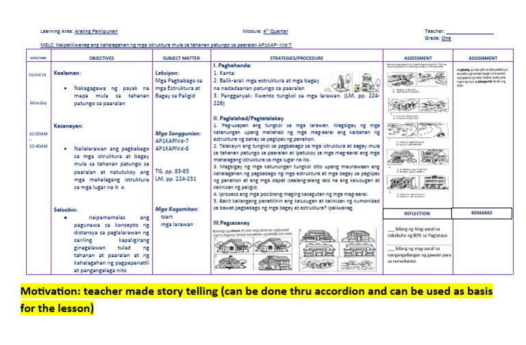 LP COT in Aral Pan - Grade 1 - Week 5-4TH QUARTER | PDF