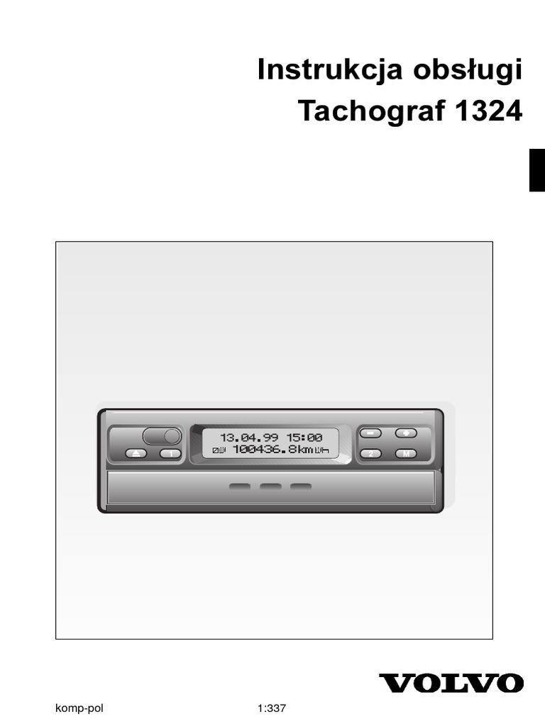 Instrukcja Tachograf 1324 | PDF