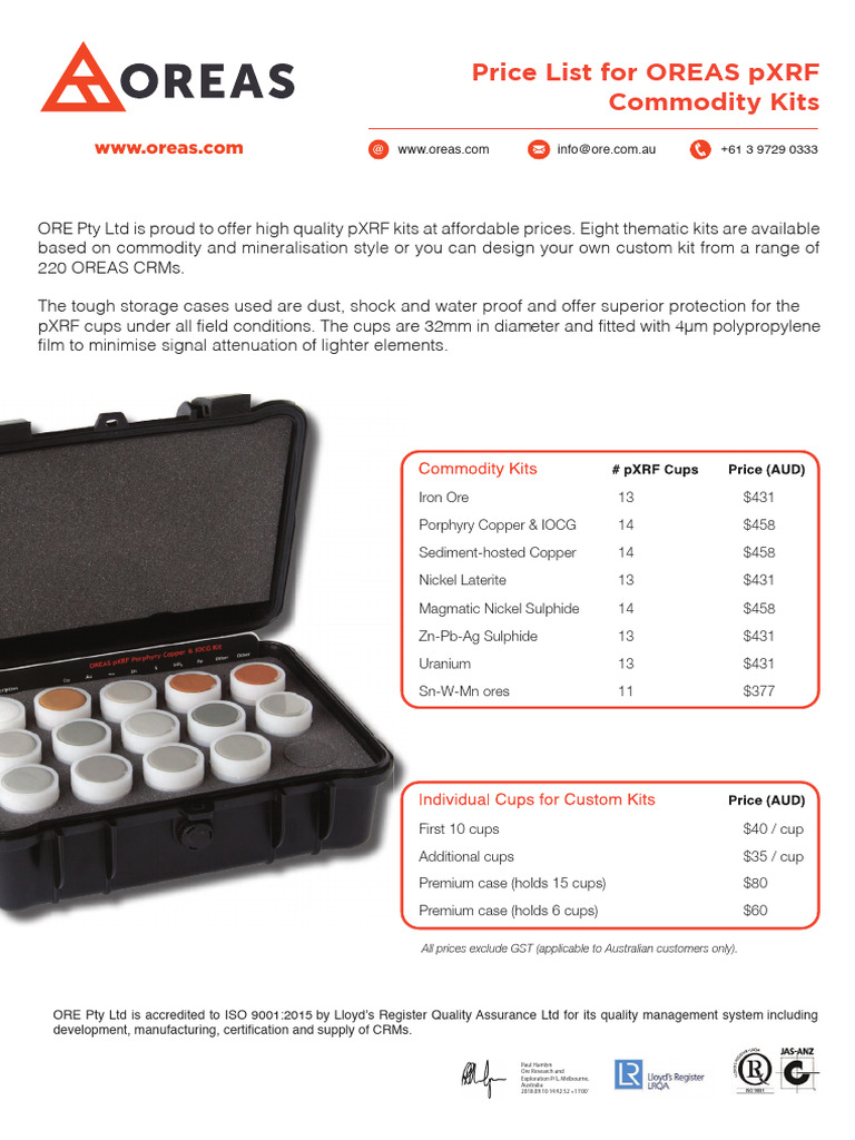 OREAS PXRF Kit Brochure | PDF