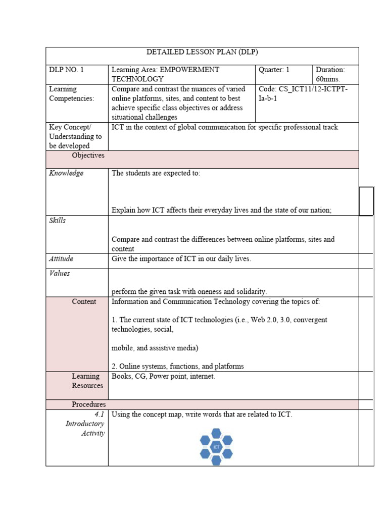 Detailed Lesson Plan 1 | PDF