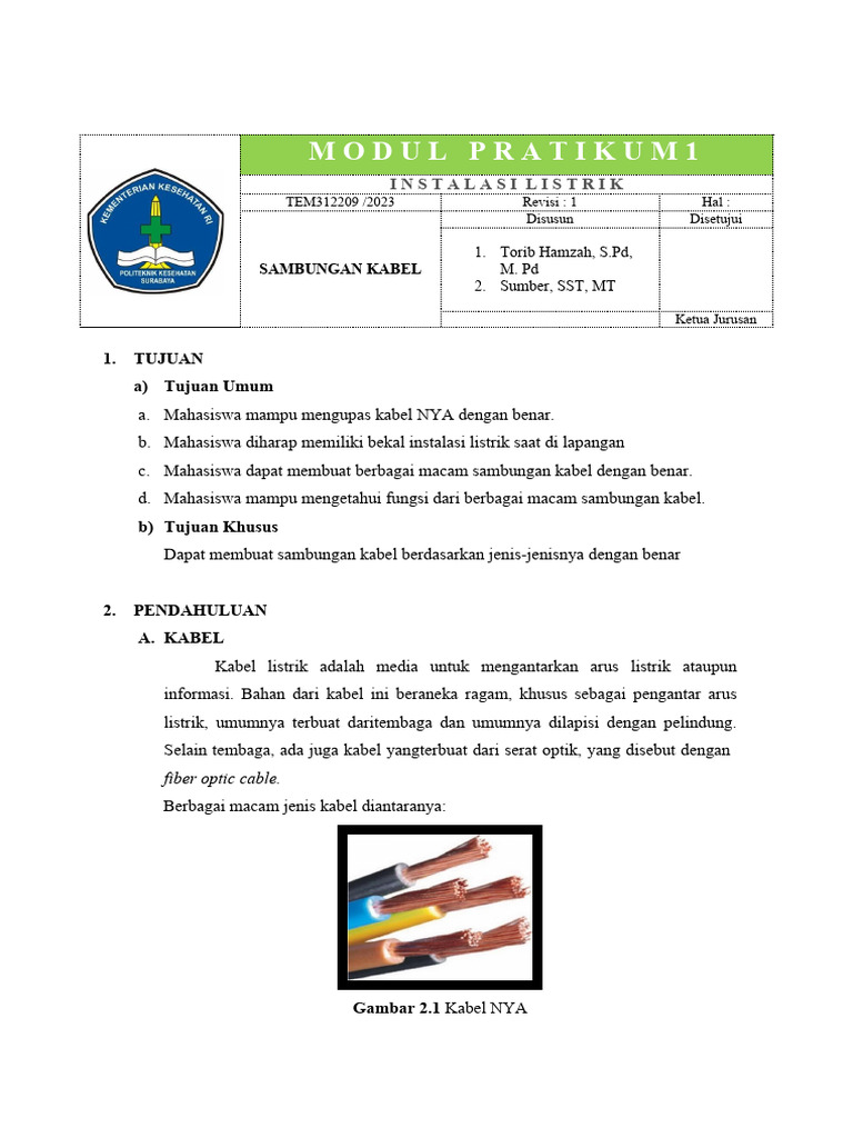 Modul Sambungan Kabel | PDF | Komputer | Teknologi & Rekayasa