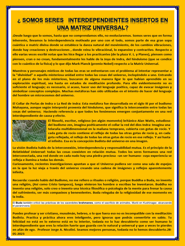 Matriz Divina He Interdependencia | PDF | Filosofía