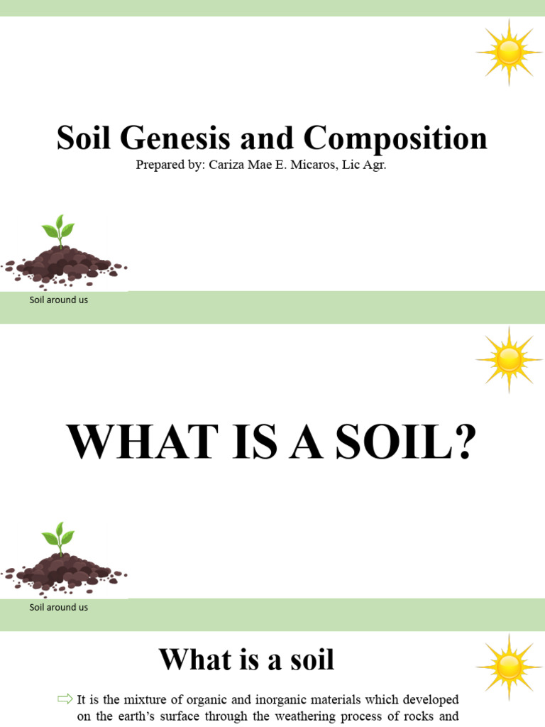 Lesson 1&2 - Soil Genesis and Composition | PDF