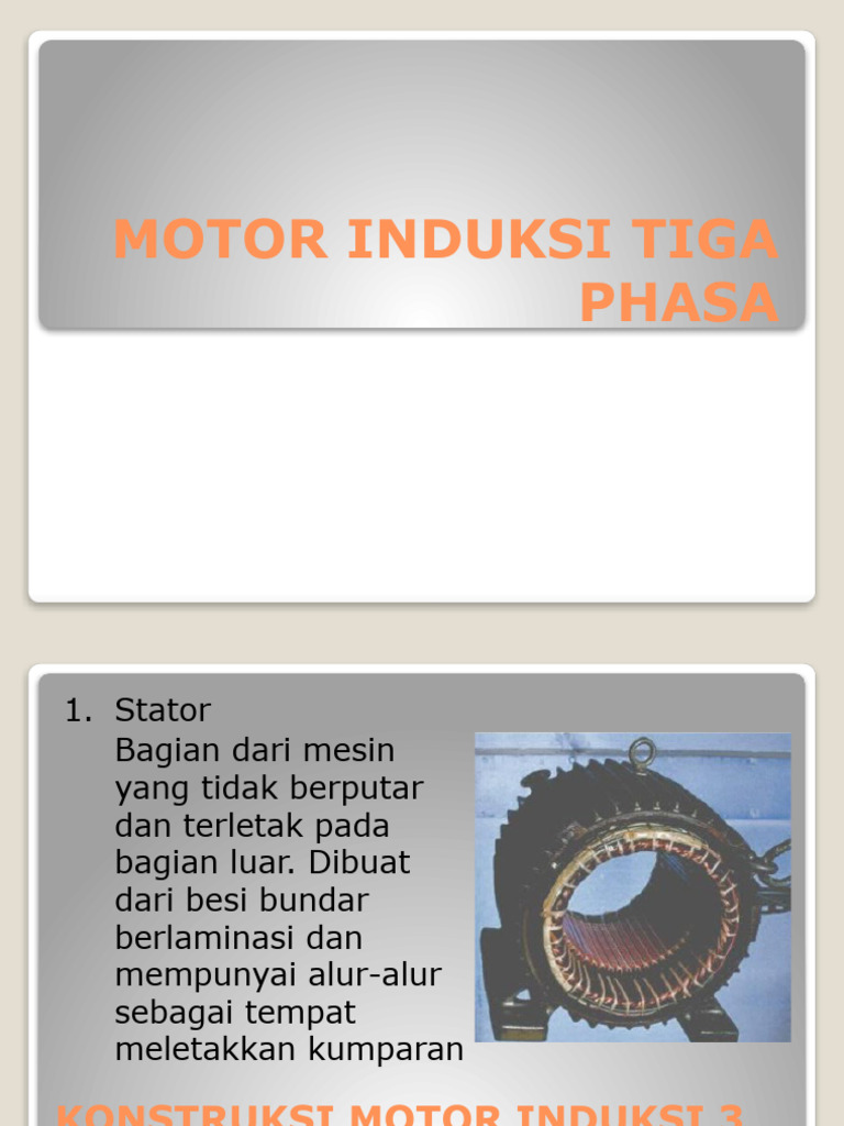 Motor Induksi 3 Phasa | PDF | Teknologi & Rekayasa | Sains & Matematika