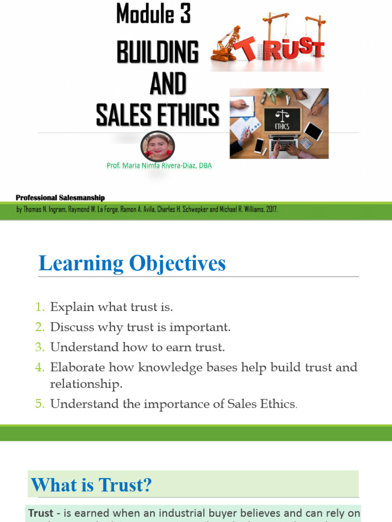 Building Trust in Sales: Key Strategies | PDF | Sales | Business