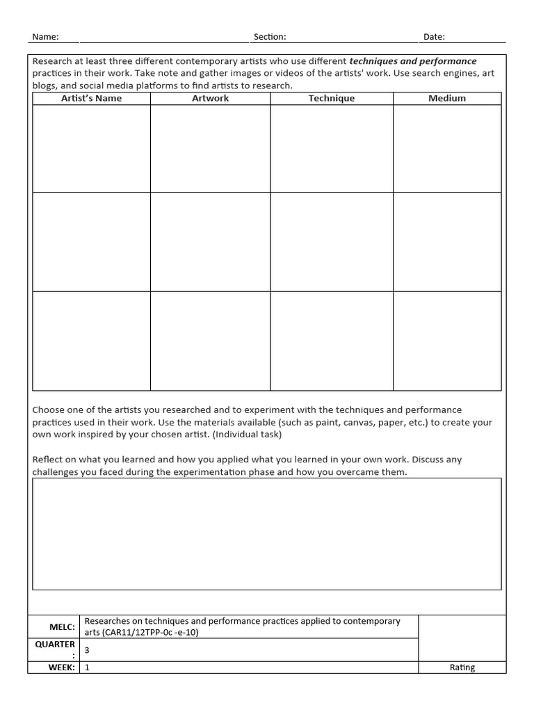 Activity Sheet Cpar Quarter 3 Week 1 | PDF