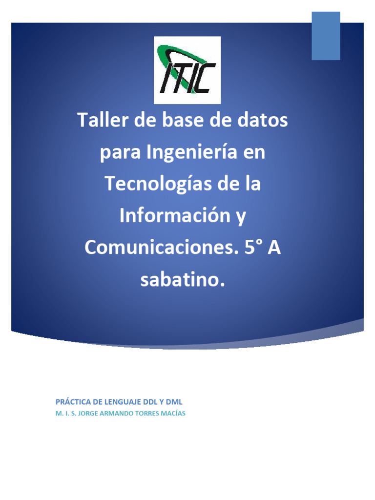 Práctica de DDL y DML | PDF