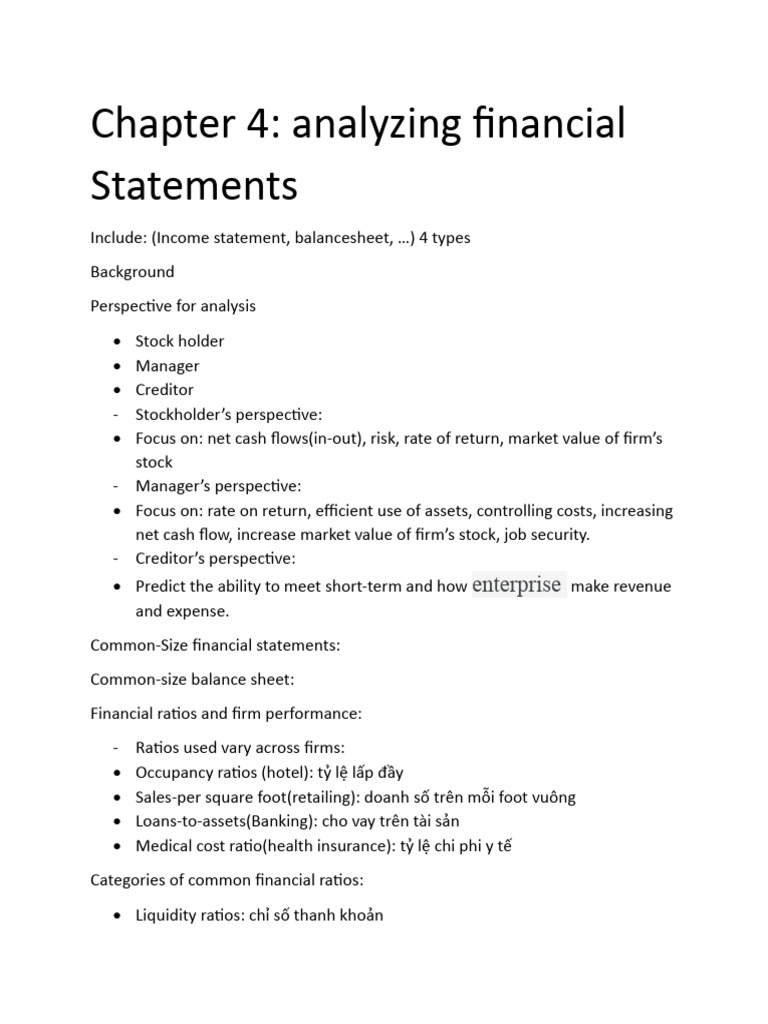 Chapter 4 Pdf Revenue Net Income