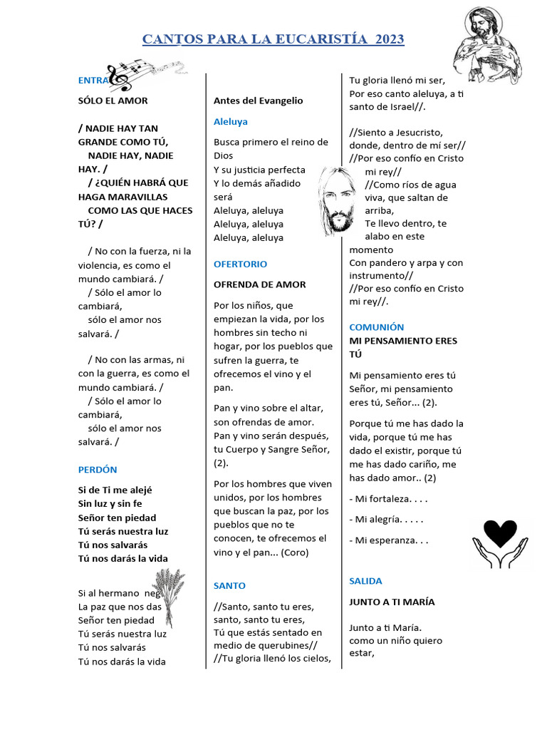 Cantos Tiempo Ordinario | PDF | eucaristía