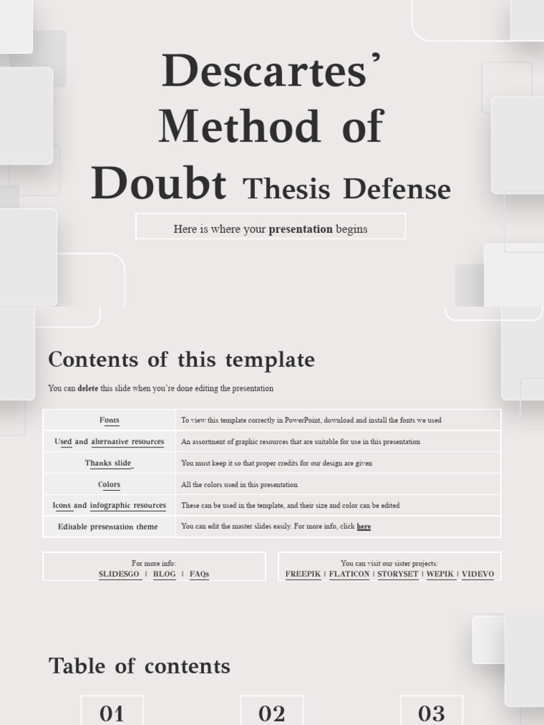 Descartes' Method of Doubt Thesis Defense by Slidesgo | PDF | Planets ...