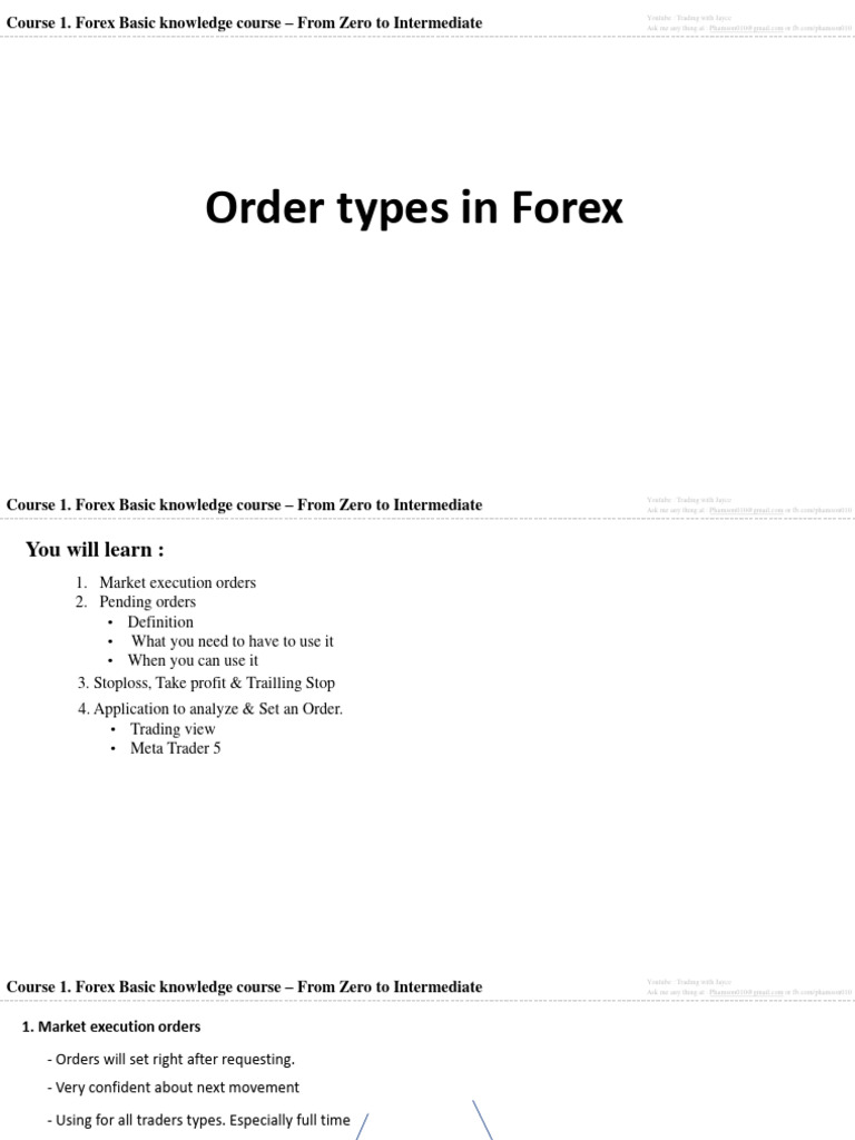 5 2+orders+types | PDF | Order (Exchange) | Foreign Exchange Market