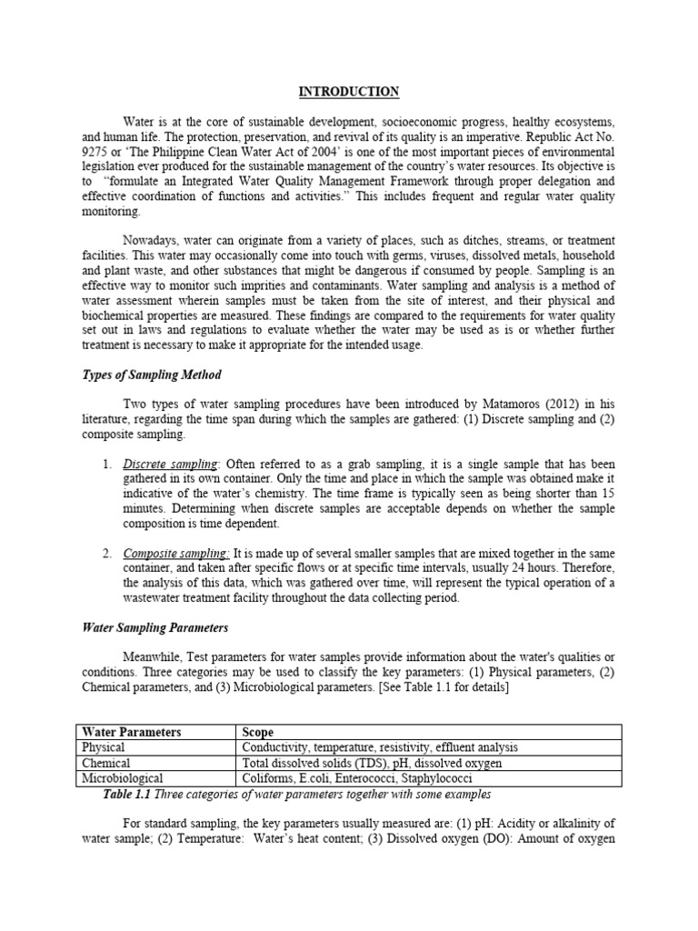 Exp1 Introduction | PDF | Water Quality | Water