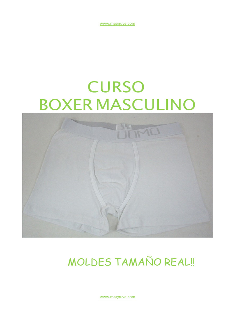 Curso de Moldería Boxer Masculino | PDF | Ropa | Moda