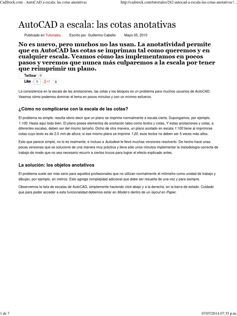 Cotas Anotativas | PDF