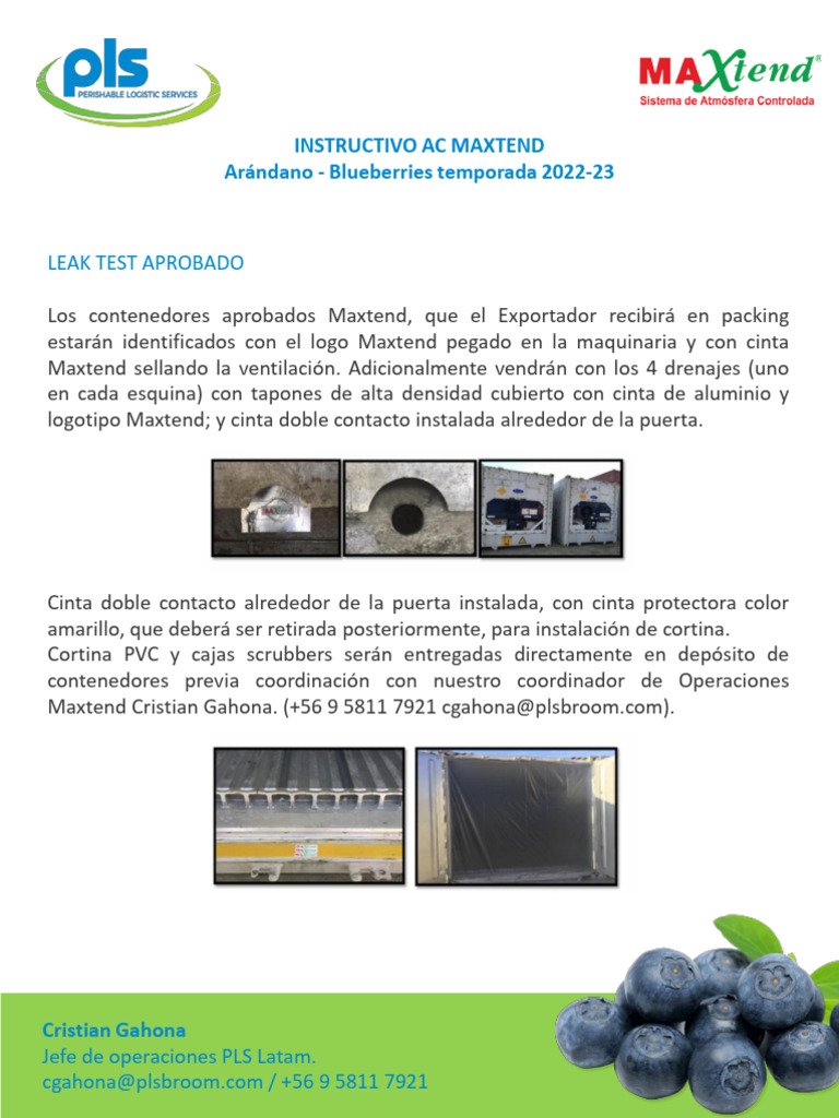 Instructivo AC Maxtend 2022-23 ARANDANO PLS | PDF | Tecnología