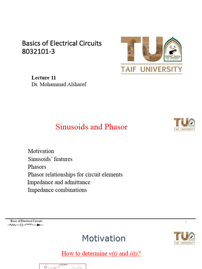 Lect.11 BEC | PDF | Electrical Impedance | Phase (Waves)